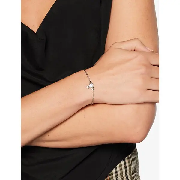 Vivienne Westwood Reina Orb Brass And Cubic Zirconia Bracelet